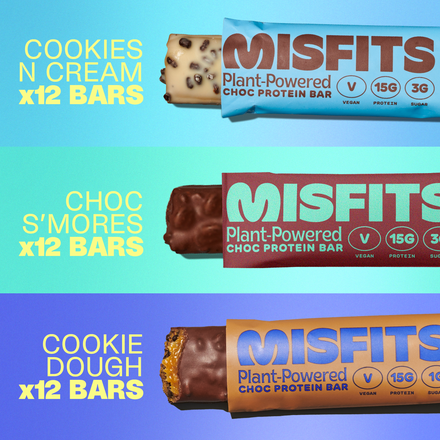 Misfits Health | High Protein, Low Sugar, Tasty Vegan Protein Bars